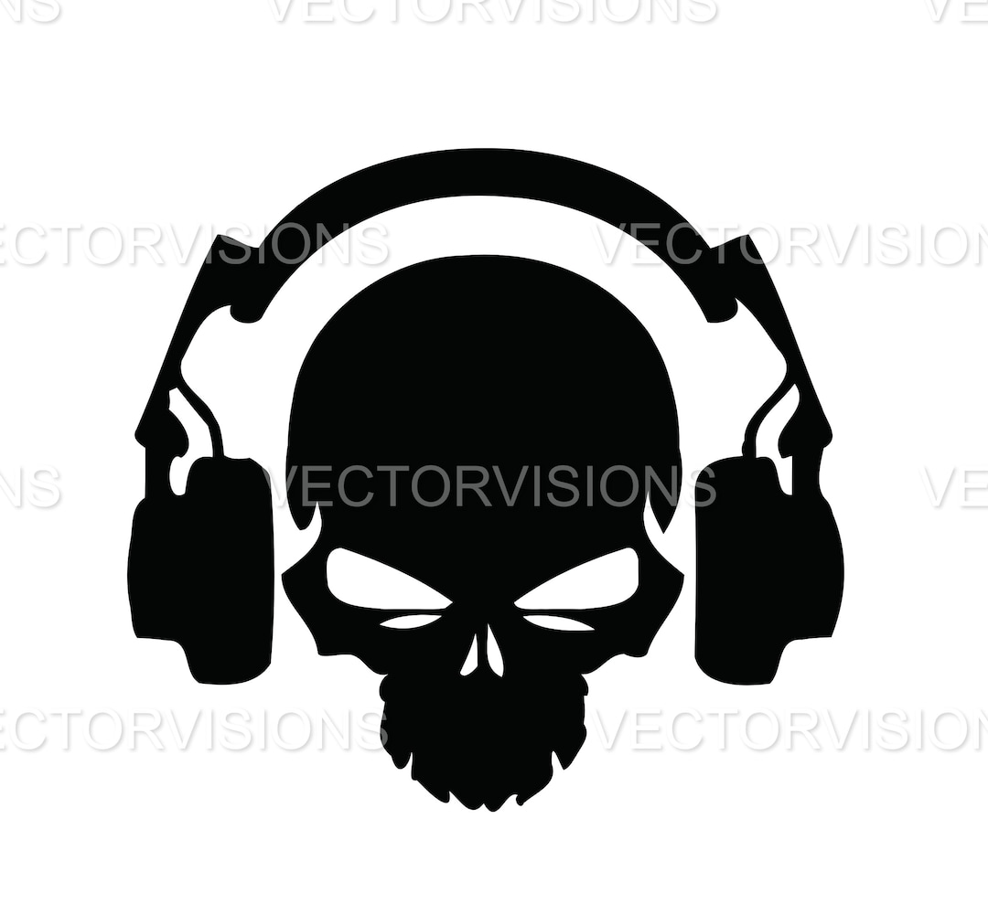 Skeleton Svg, Skeleton Headphone Svg, Vector Cut File for Cricut,cricut ...