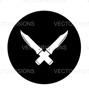 Knife Svg, Crossed Knife Svg, Vector Cut File for Cricut,cricut ...