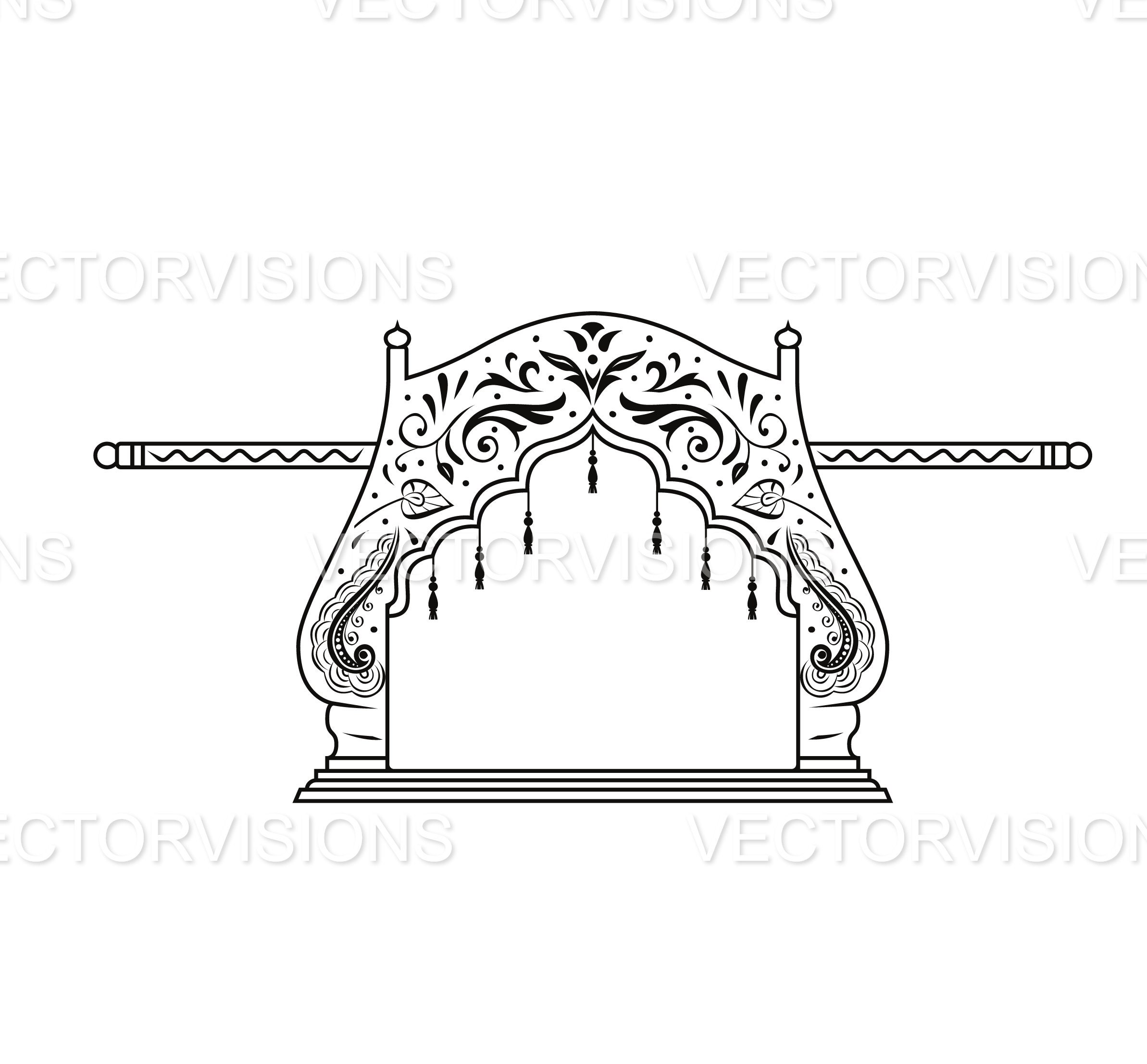 Desi Wedding Svg, Doli Svg, Indian Wedding Svg Vector Cut File for ...