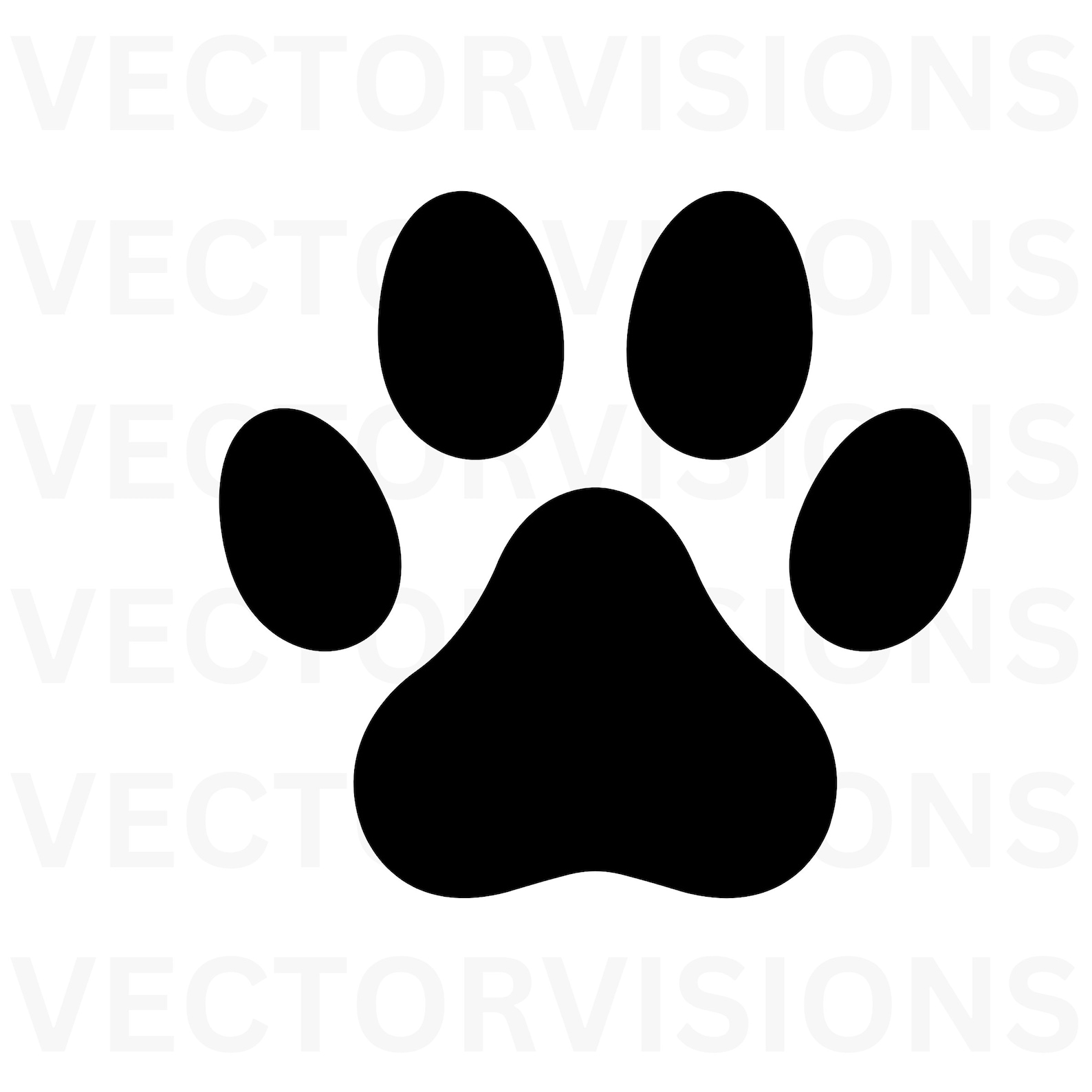 Paw Svg, Dog Paw Svg, Paw Silhouette, Animal Paw Cricut, Vector Cut ...