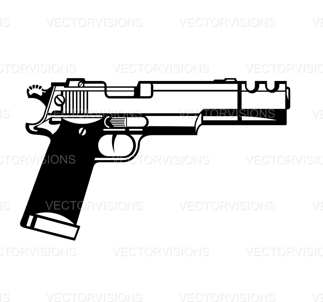 Guns Svg, Crossed Guns, Vector Cut File for Cricut, Cricut, Silhouette ...