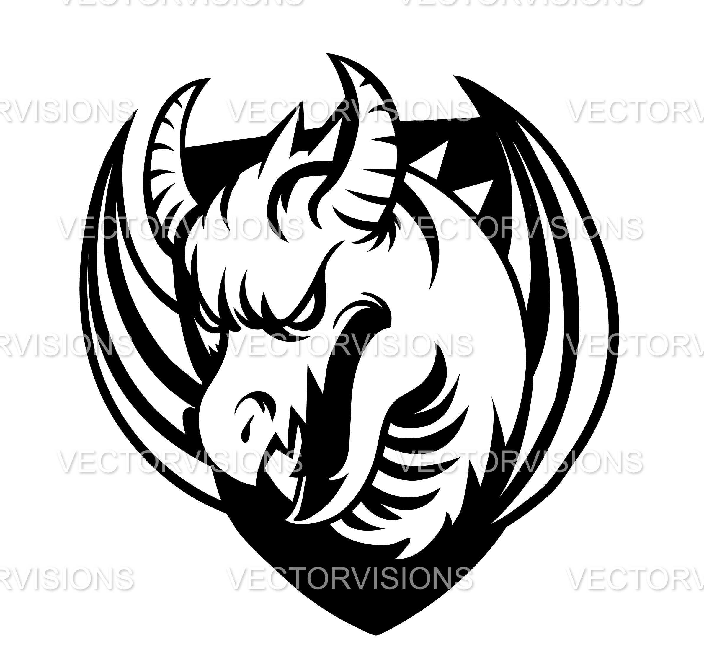 Devil Hawk Svg, Hawk Svg, Vector Cut File for Cricut,cricut,silhouette ...