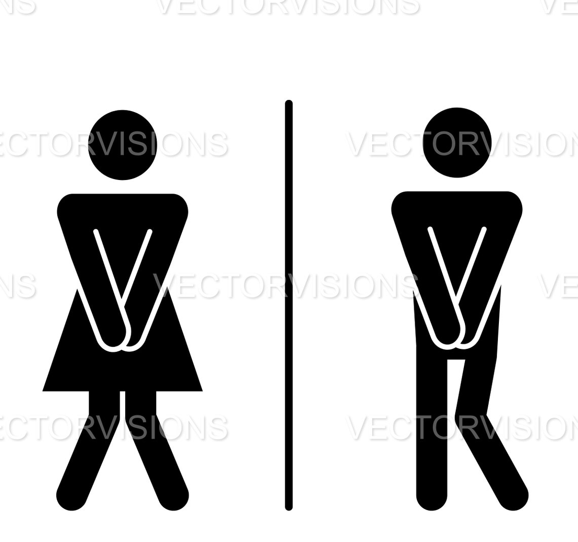 Restroom Signs Svg, Bathroom Sign Svg,vector Cut File for Cricut,cricut ...
