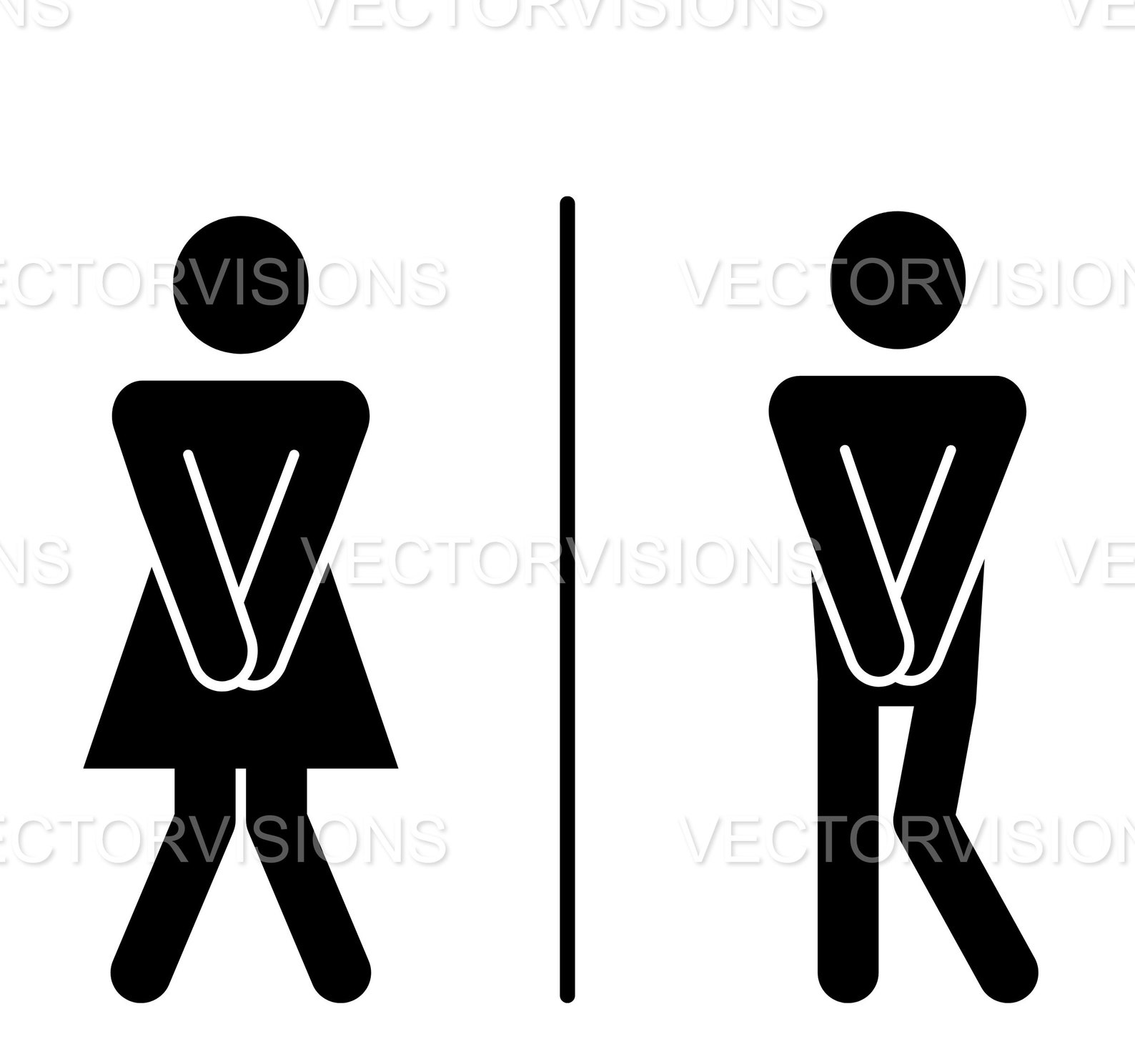 Restroom Signs Svg, Bathroom Sign Svg,vector Cut File for Cricut,cricut ...