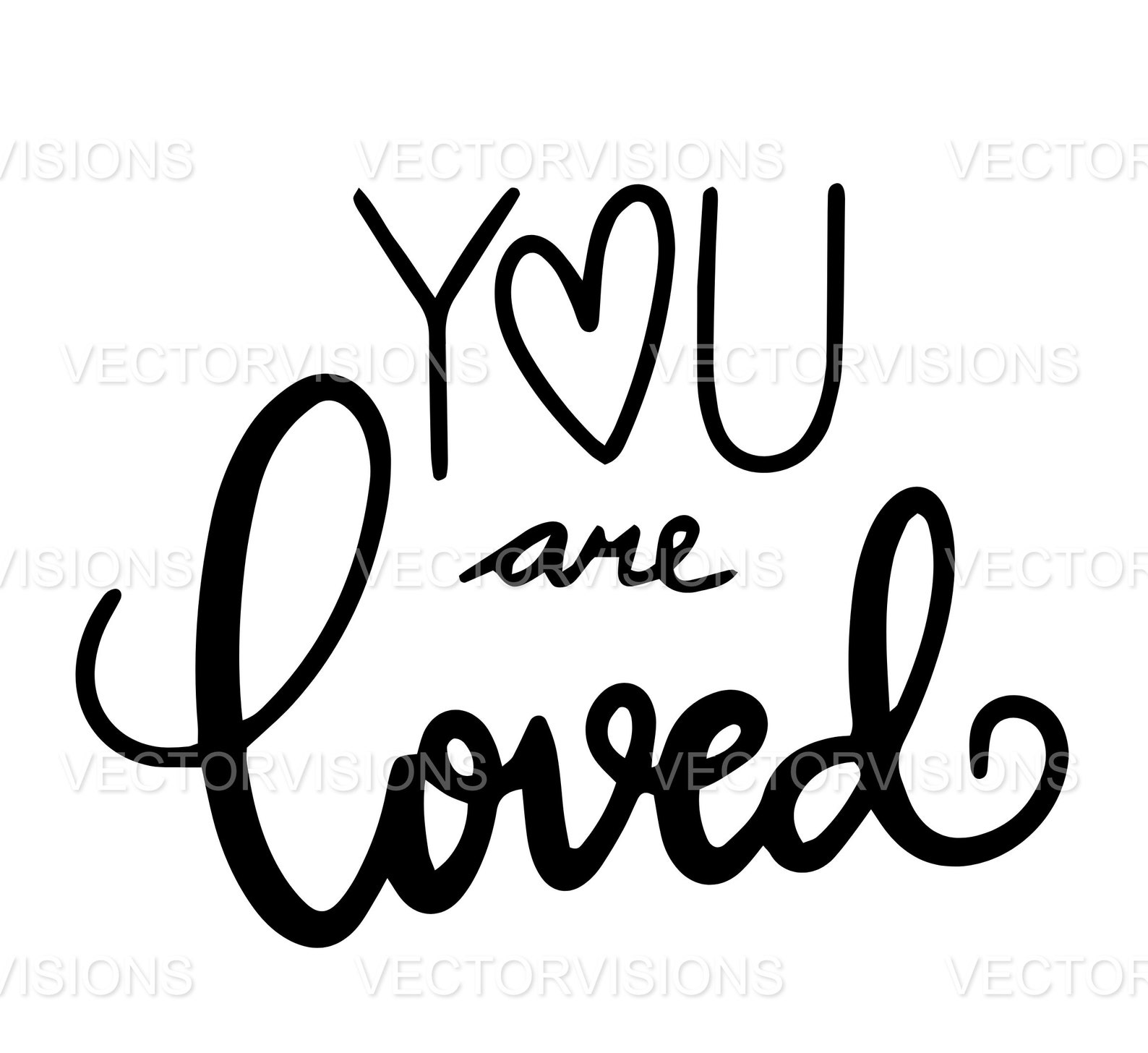 You Are Loved Svg, Loved Svg, Affirmation Svg, Positivity Svg, Self ...