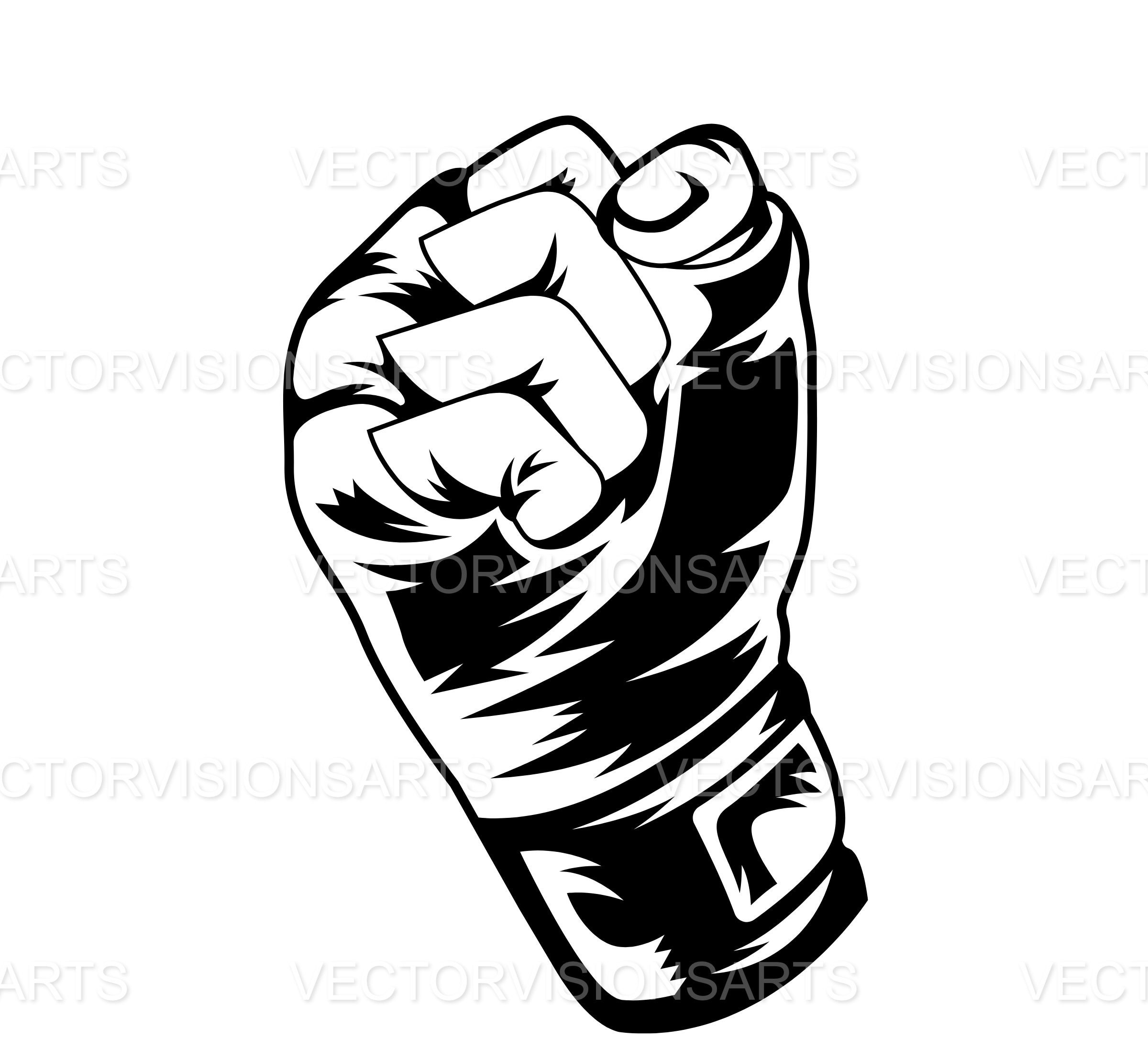 Fist With Bandage SVG, Fist Svgvector Cut File for Cricut, Cricut ...