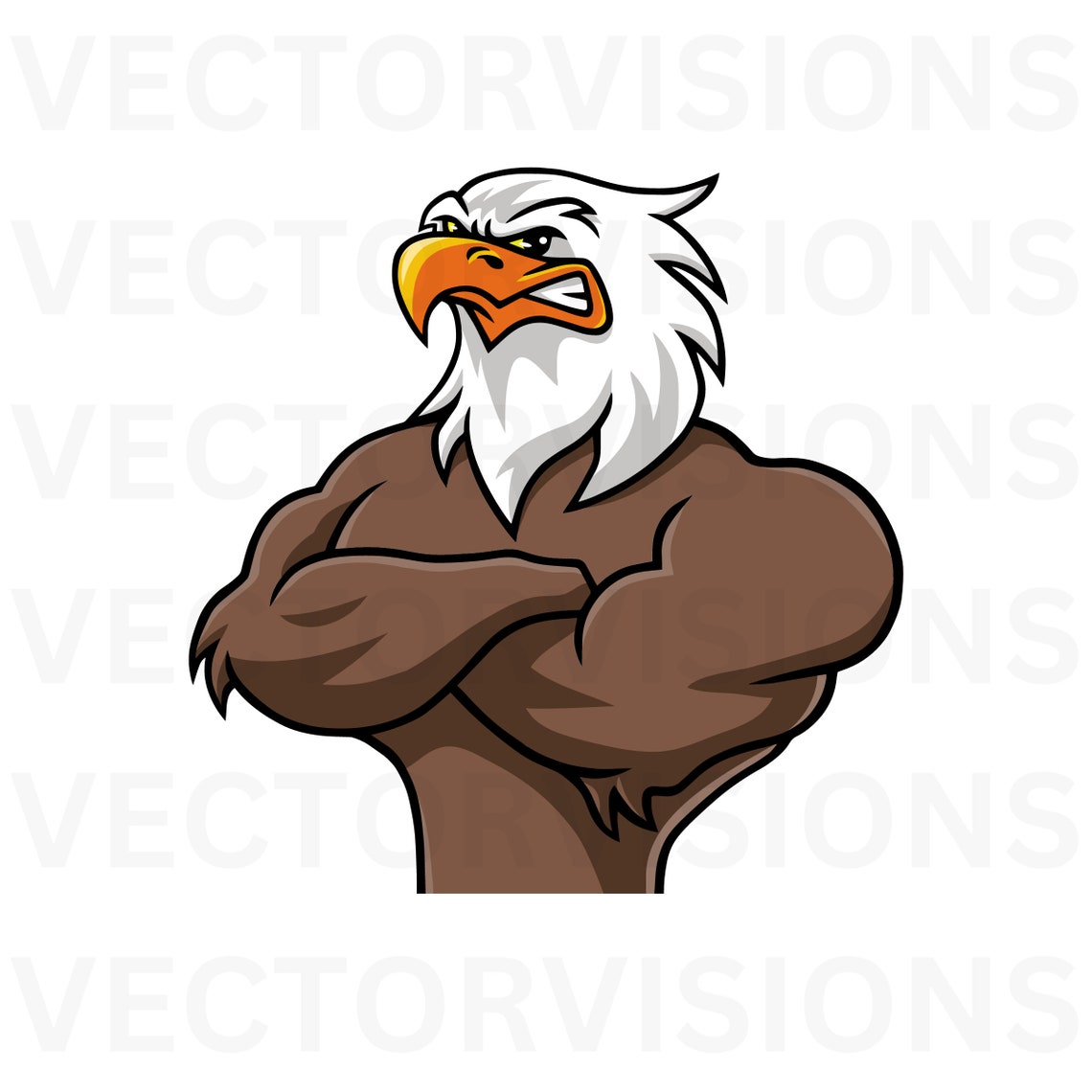 Wild Hawk Clipart, Wild Hawk, Muscular Hawk, Hawk Flexing, Gym Ideas ...