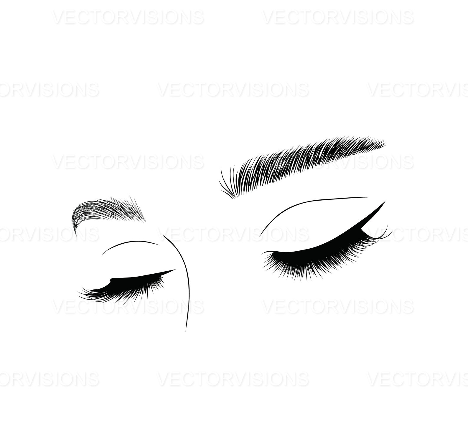 Eyes Svg, Lashes Svg, Brows Svg, Makeup Svg, Liner Svg, Silhouette Svg ...
