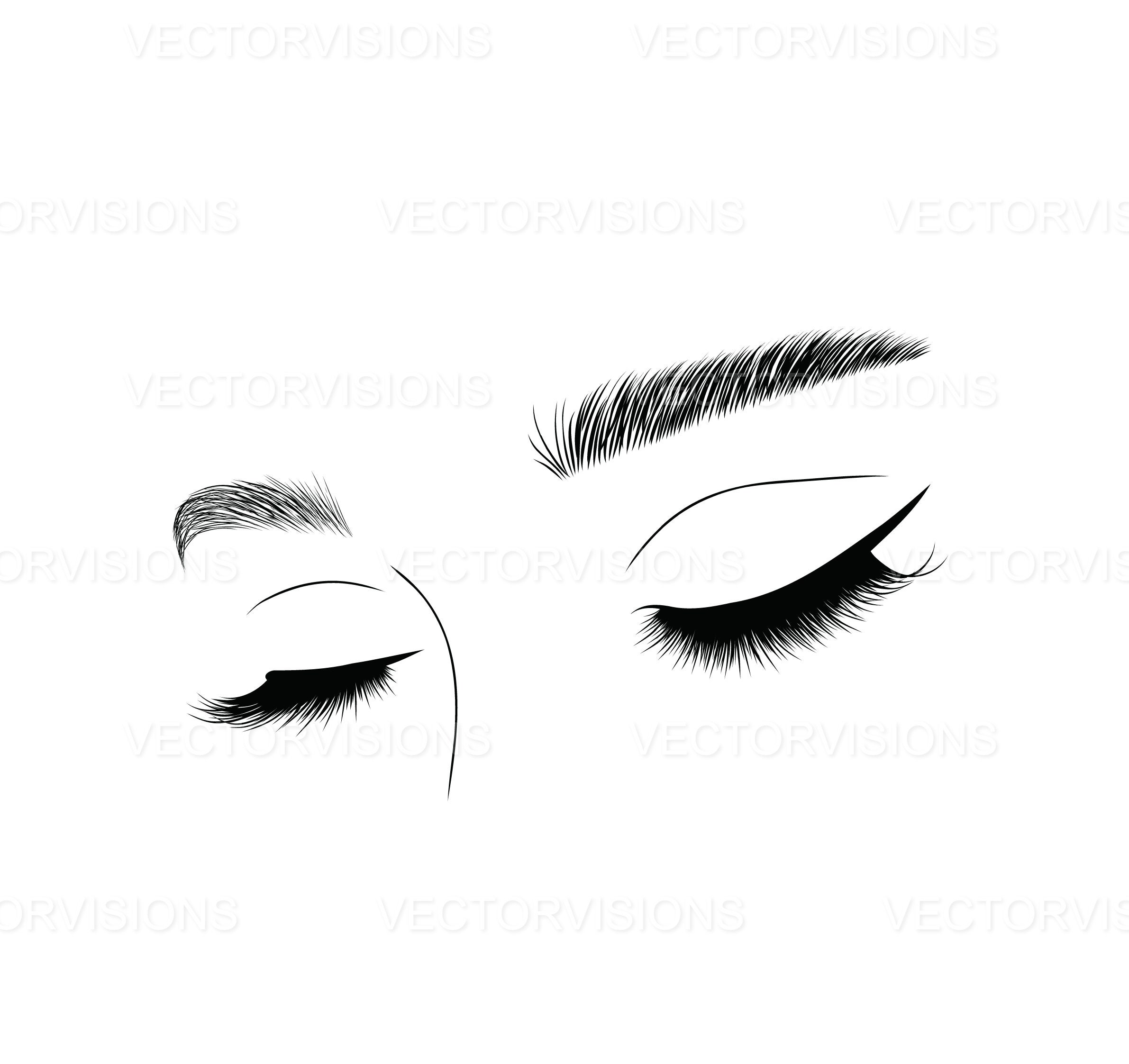Eyes Svg, Lashes Svg, Brows Svg, Makeup Svg, Liner Svg, Silhouette Svg ...