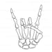 Skeleton Hand Sign Svg, Rock N Roll Sign Svg, Hand Sign Svg, Cricut ...
