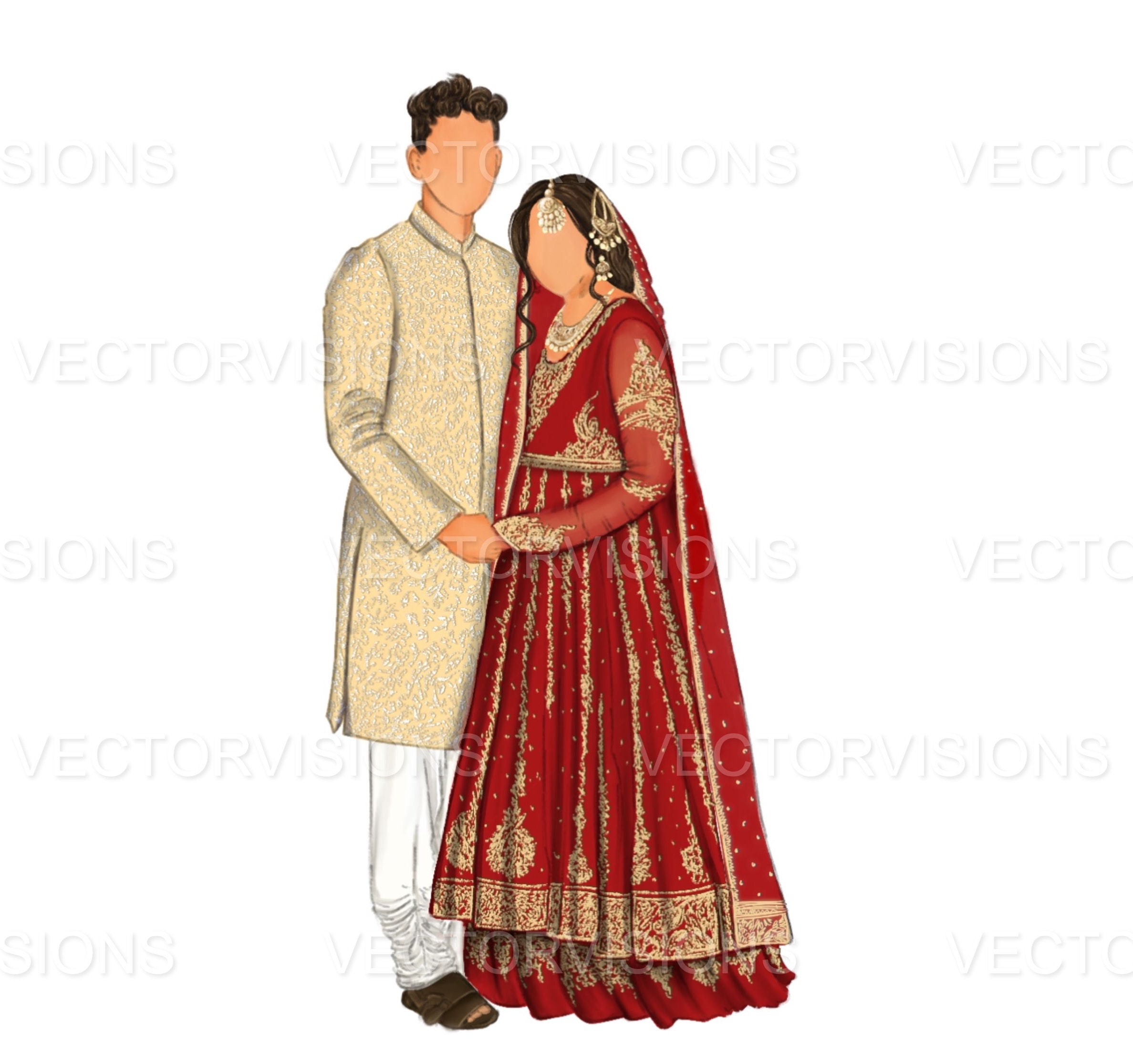 Indian Couple Clipart, Indian Wedding Clipart, Indian Couple Clipart ...