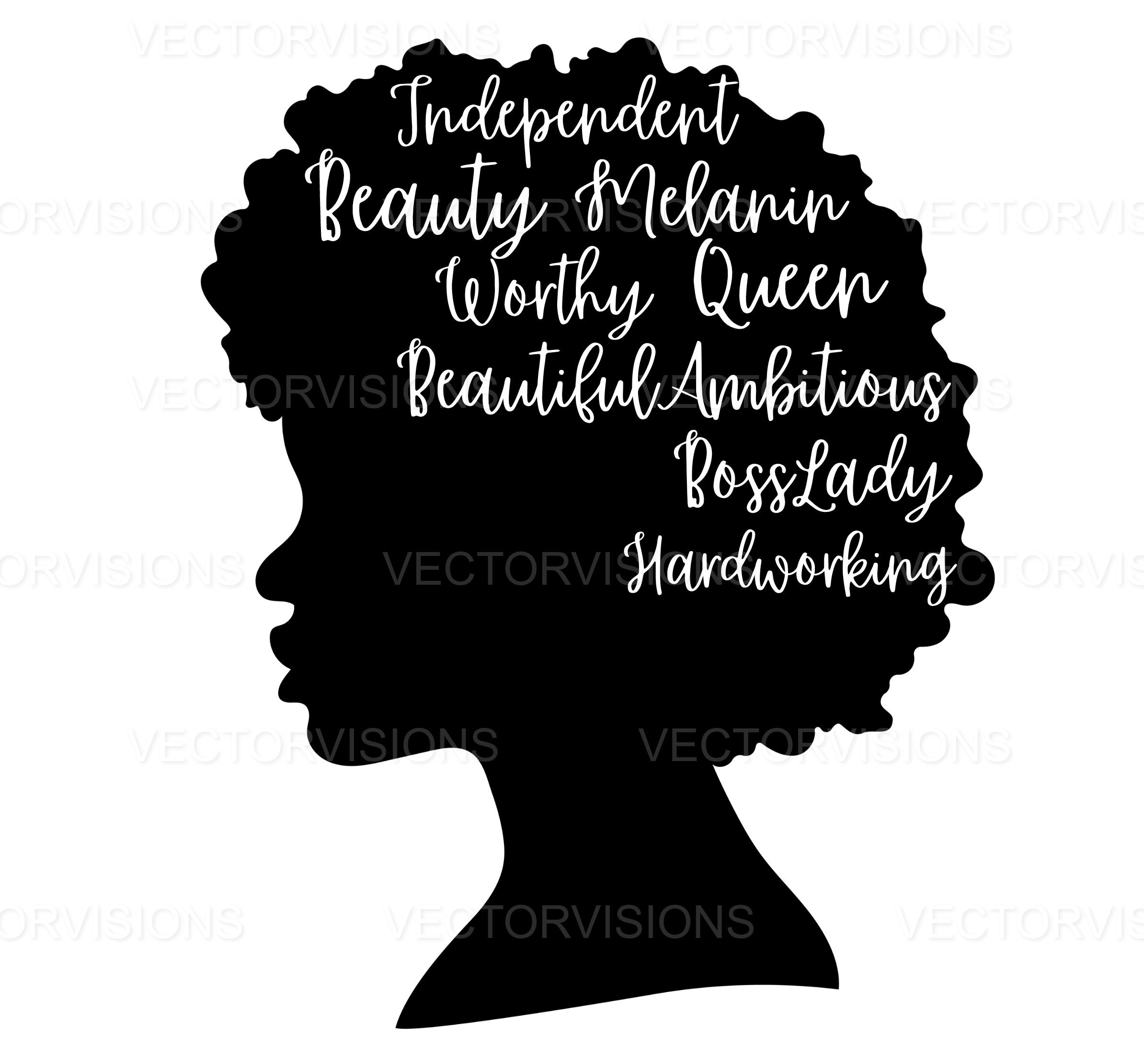 Afro Girl Svg, Afro Svg, Empowerment Svg, Girl Svg, Cricut Svg, Cut ...