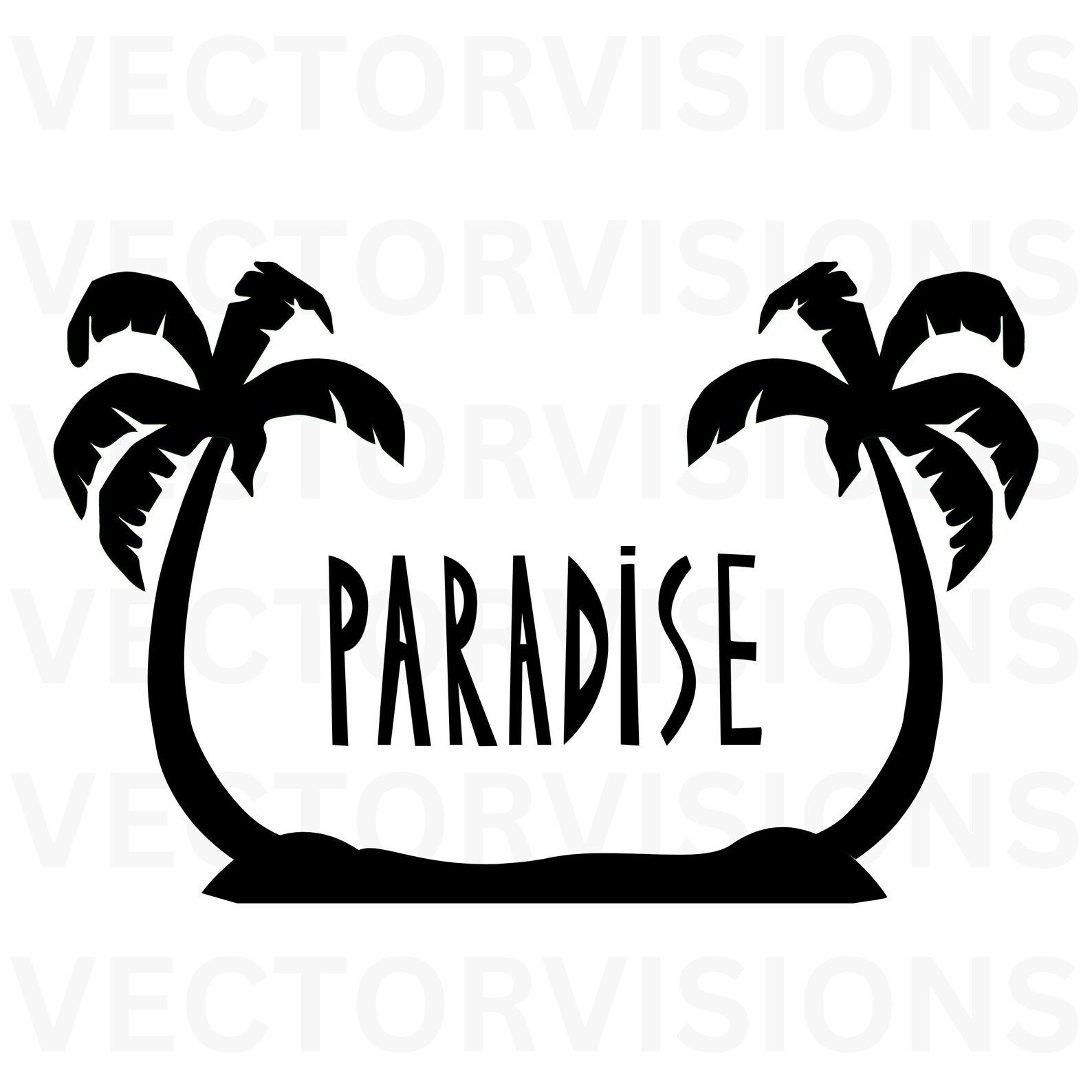 Paradise Svg, Palm Trees Svg, Beach Svg, Paradise Sign Svg, Paradise ...