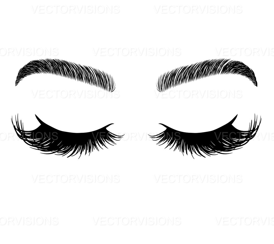Lashes Svg. Eyelashes Svg, Eyebrows Svg, Brows Svg, Makeup Svg, Mascara ...