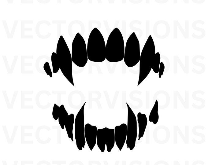 Sharp Scary Teeth Svg File || Teeth Clipart || Scary Skull Teeth Svg ...
