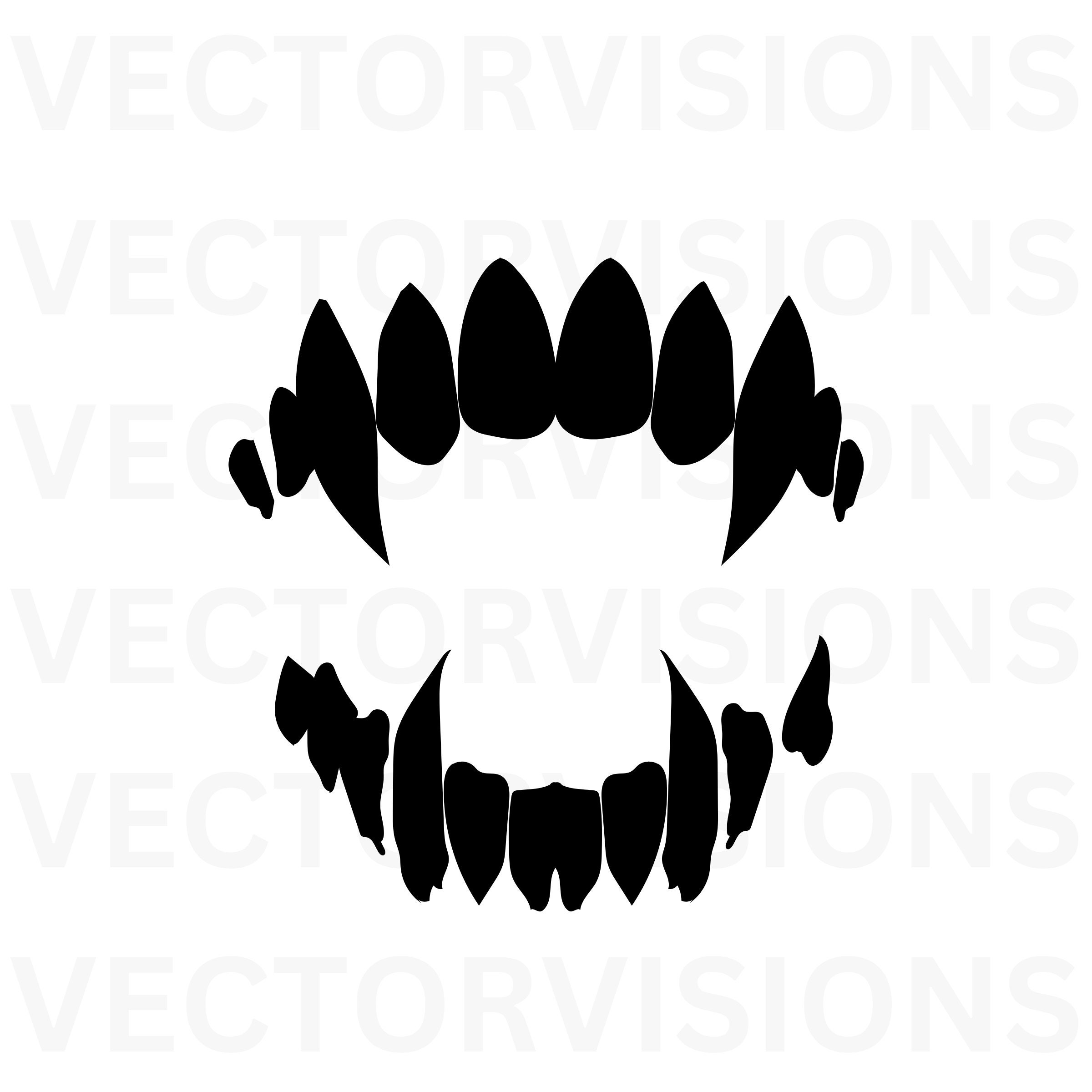 Teeth Svg, Teeth Silhouette, Teeth Graphic, Teeth Set Svg, Vector Cut ...