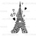 Eiffel Tower Svg, Country of Love Sgv, Eiffel Svg, Tower of Love Svg ...