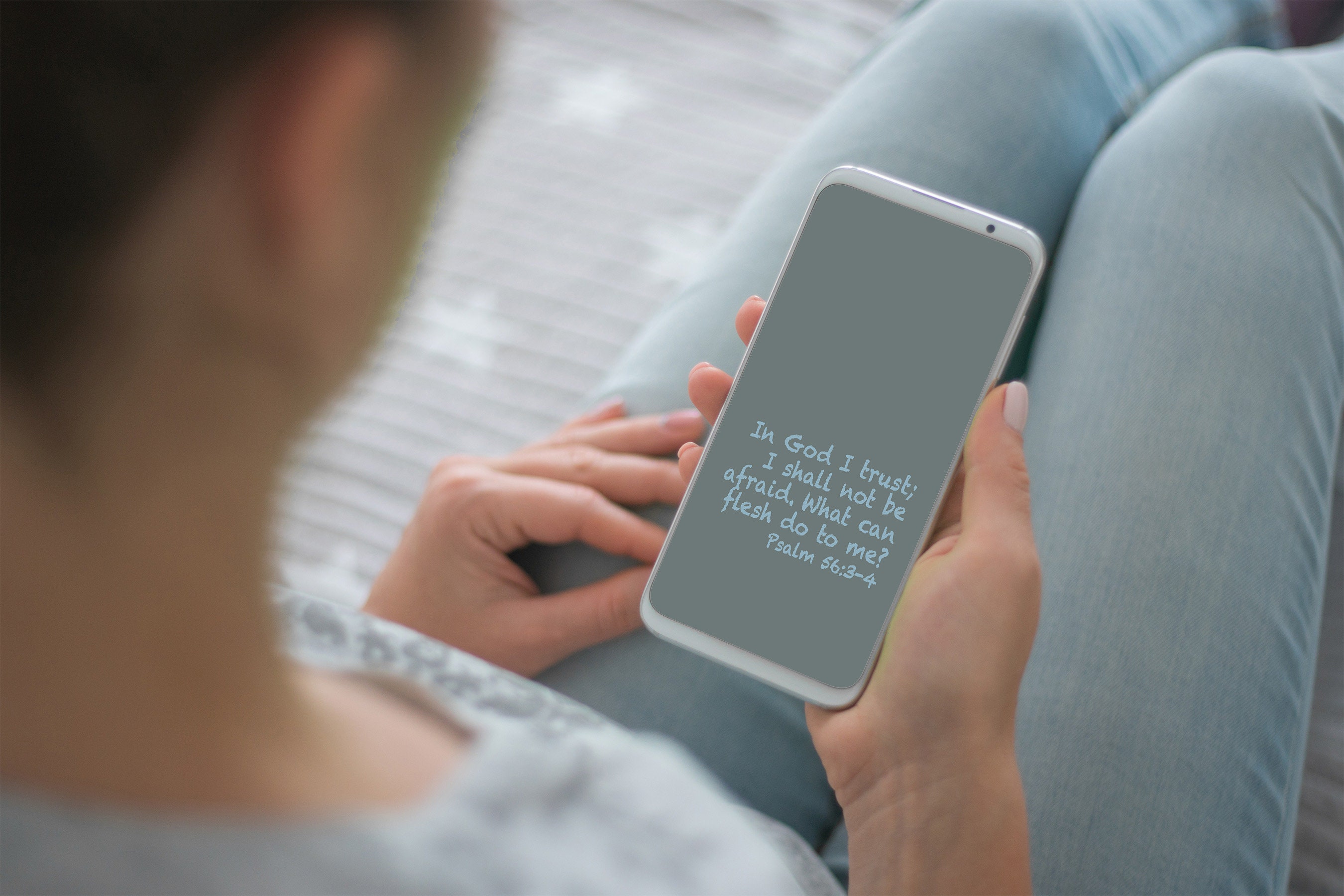 Encouraging Bible Verse Phone Wallpaper Set - Psalm 56:3-4 - Lock ...
