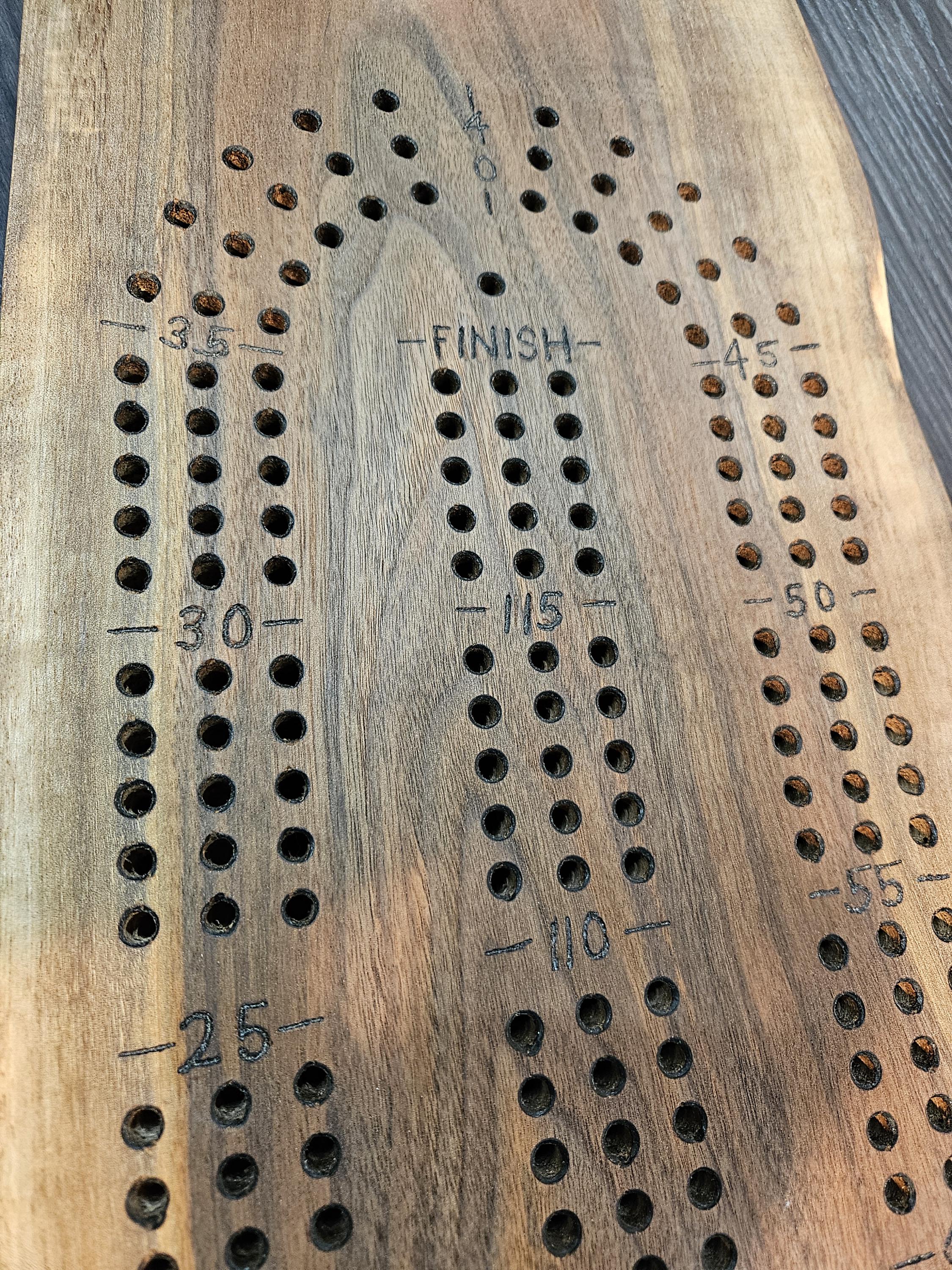 GIANT Walnut Cribbage Board - Etsy