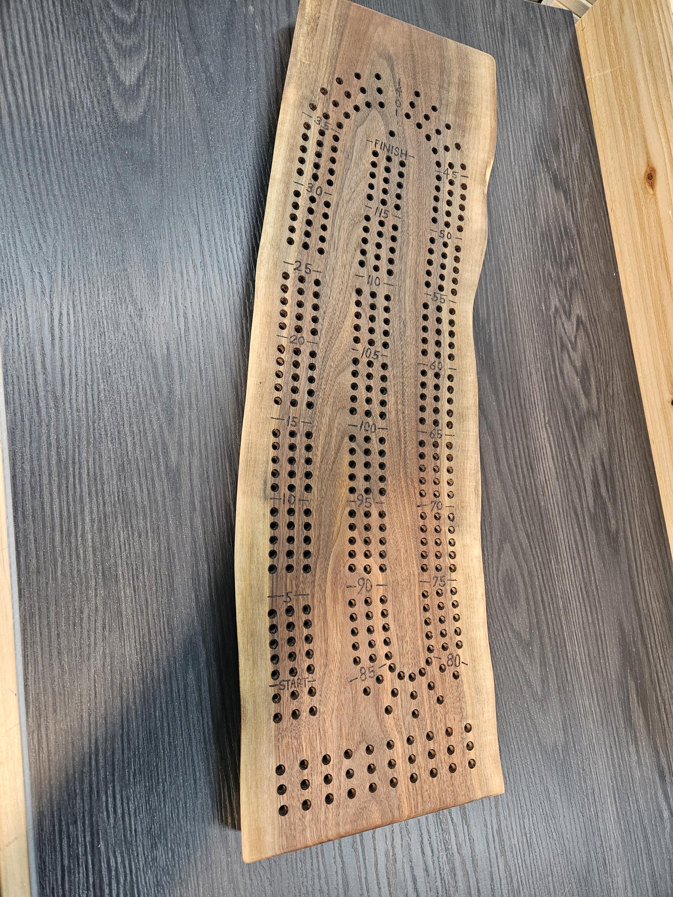 GIANT Walnut Cribbage Board - Etsy