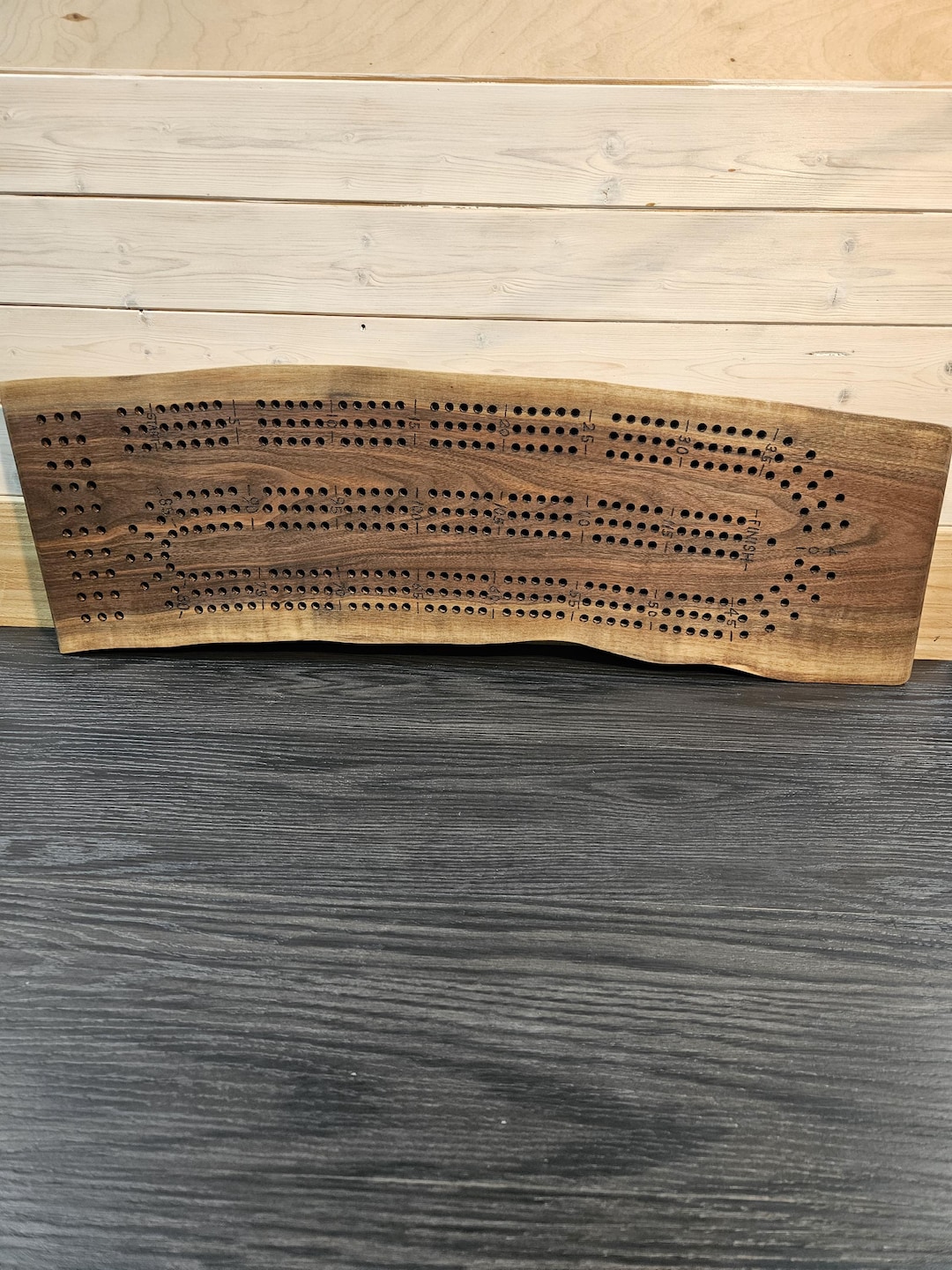 GIANT Walnut Cribbage Board - Etsy