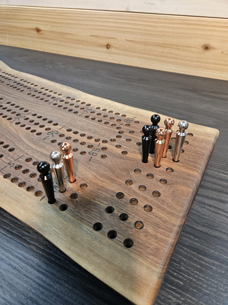 GIANT Walnut Cribbage Board - Etsy
