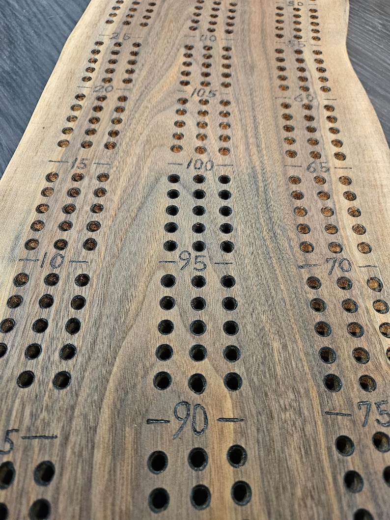 GIANT Walnut Cribbage Board - Etsy