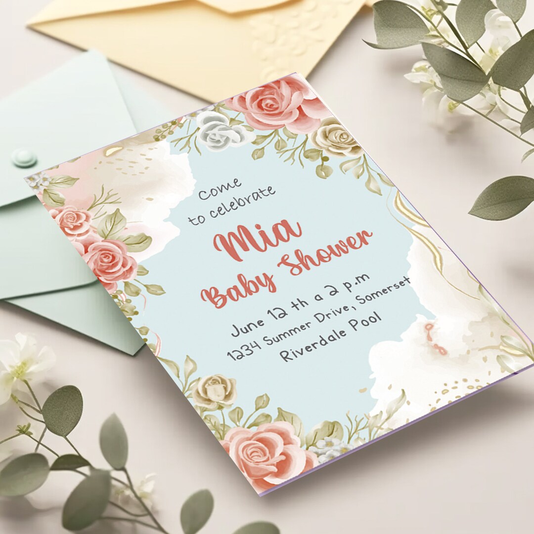 Editable Invitation, Digital Invitations, Printable Invitations, Custom ...