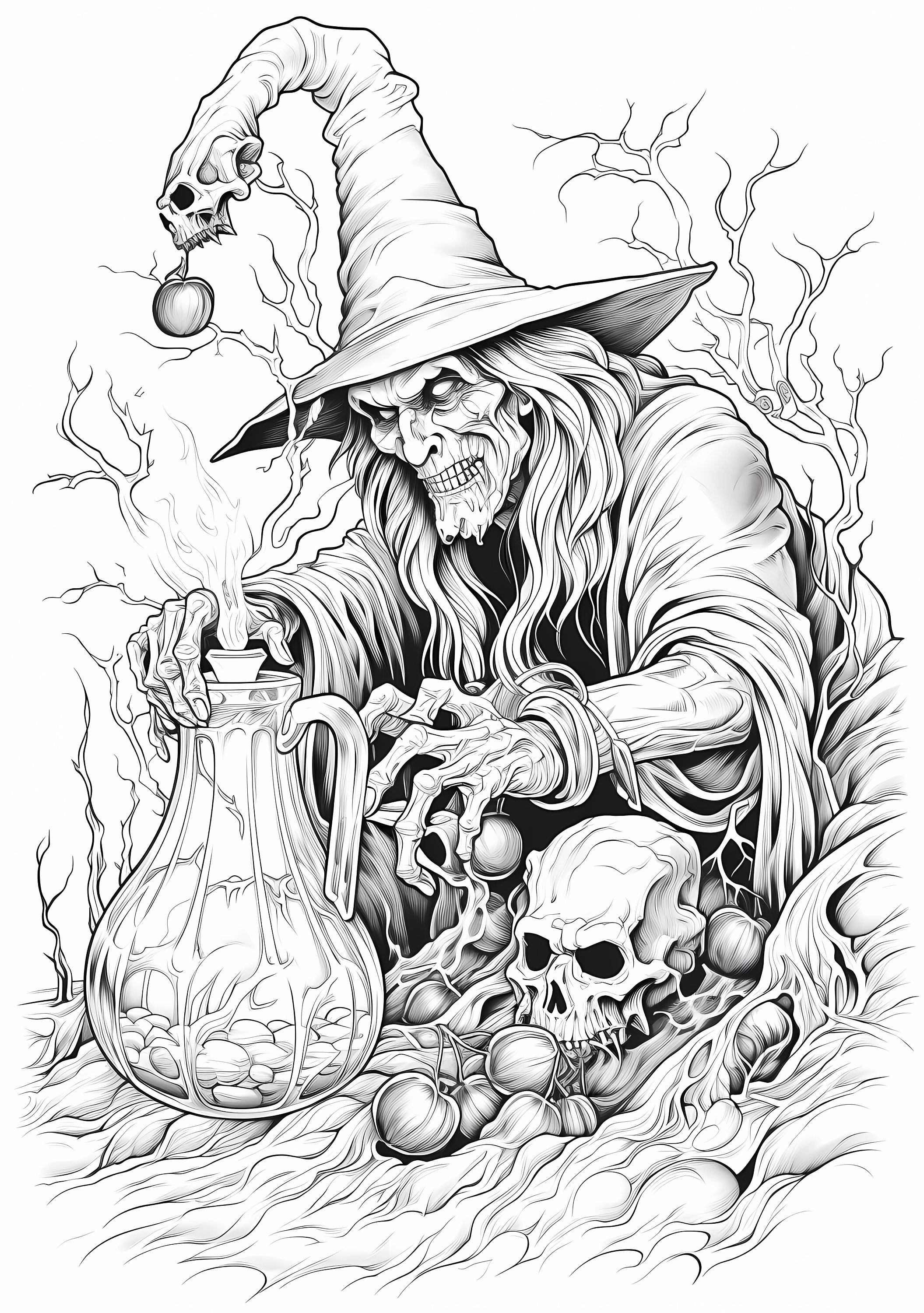 Adult Halloween Coloring Pages, Relaxing, Detailed Coloring Pages ...