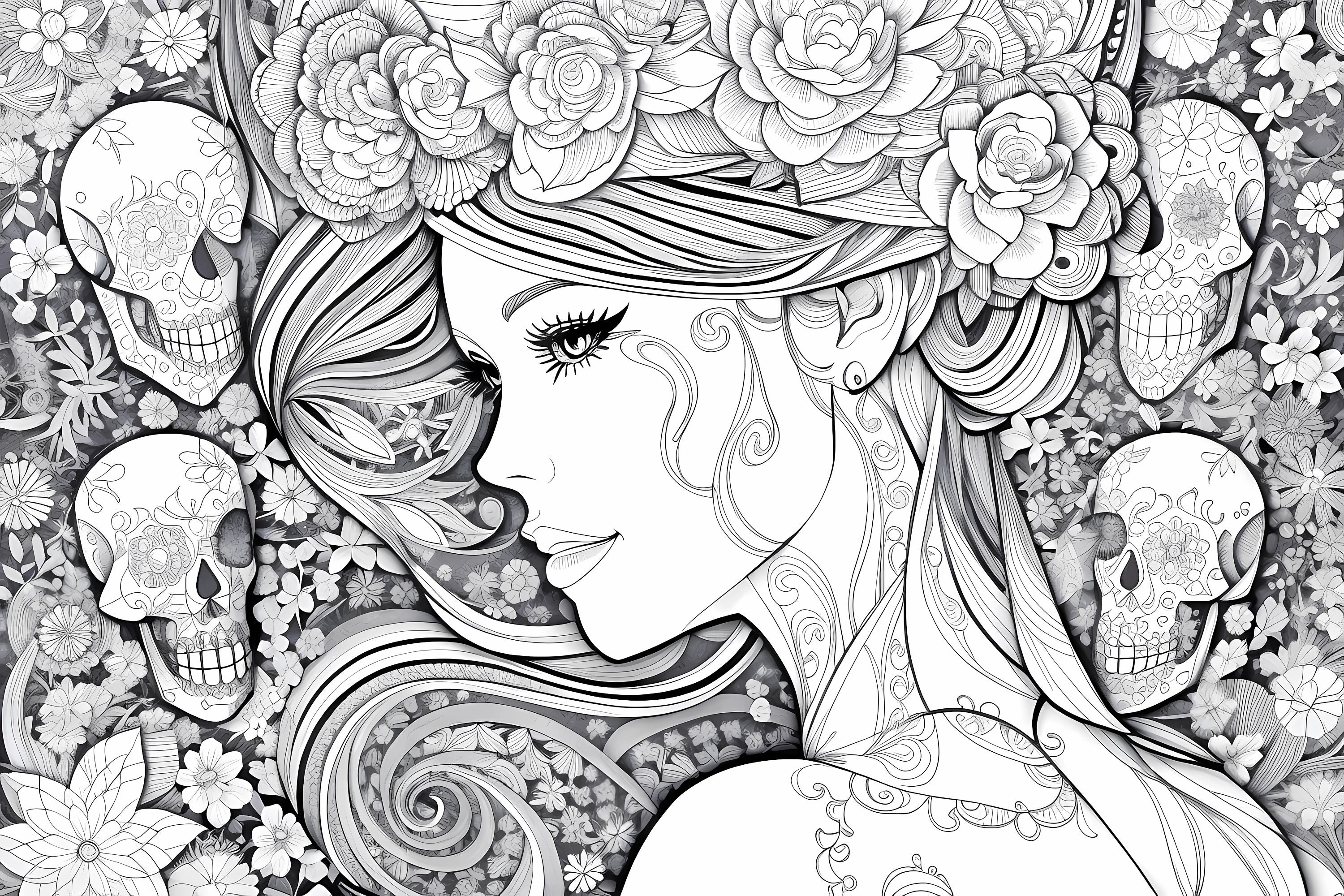 Adult Halloween Coloring Pages, Relaxing, Detailed Coloring Pages ...