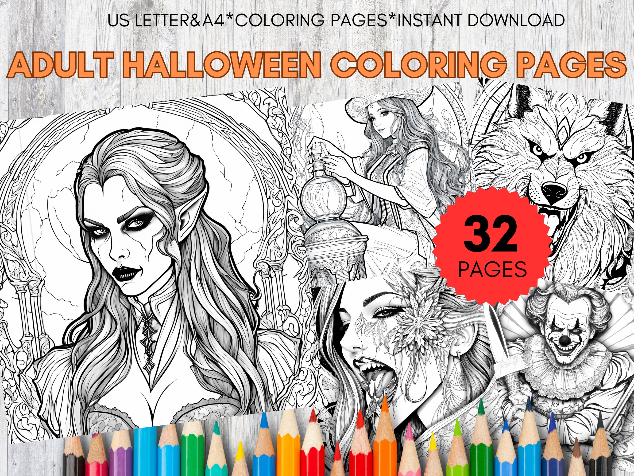 Adult Halloween Coloring Pages, Relaxing, Detailed Coloring Pages ...