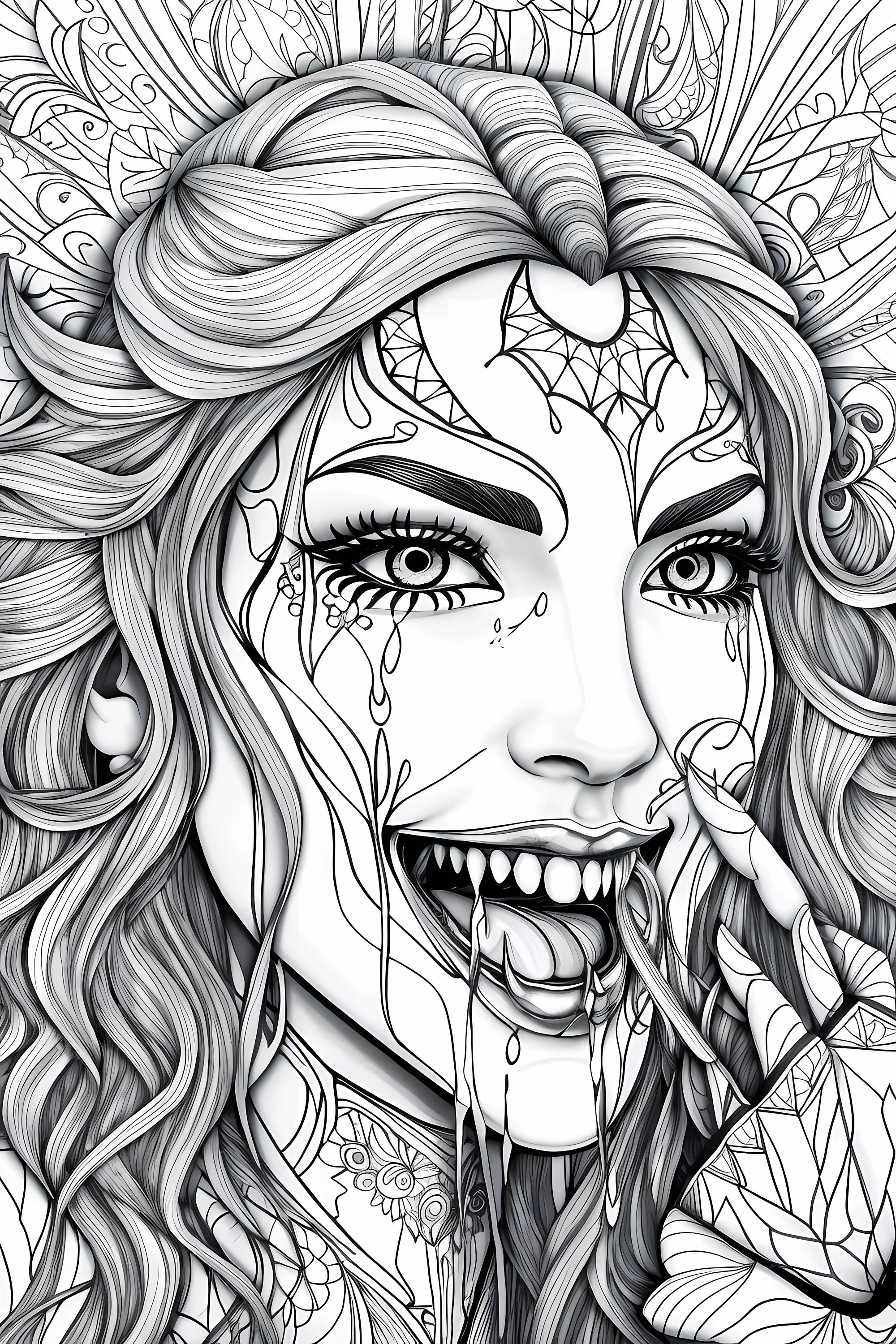Adult Halloween Coloring Pages, Relaxing, Detailed Coloring Pages ...