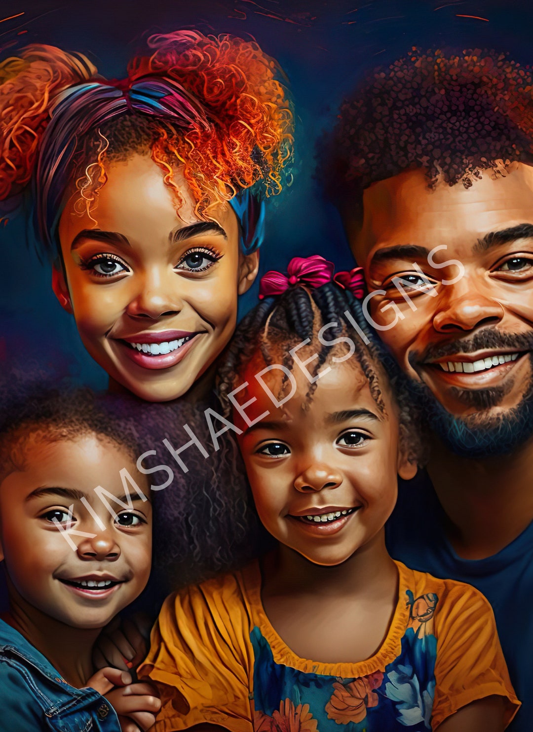 Family Love Ai Generated Wall Art High Resolution Creative Digital ...
