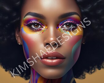 Fearless Beauty Ai Generated Wall Art High Resolution Creative - Etsy