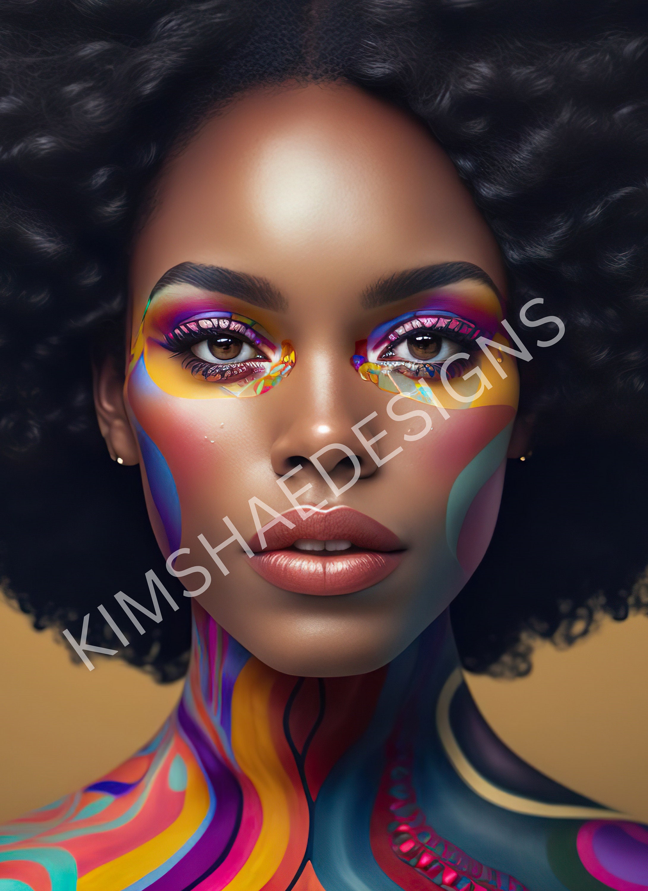 Beauty in Color Ai Generated Wall Art High Resolution Creative - Etsy