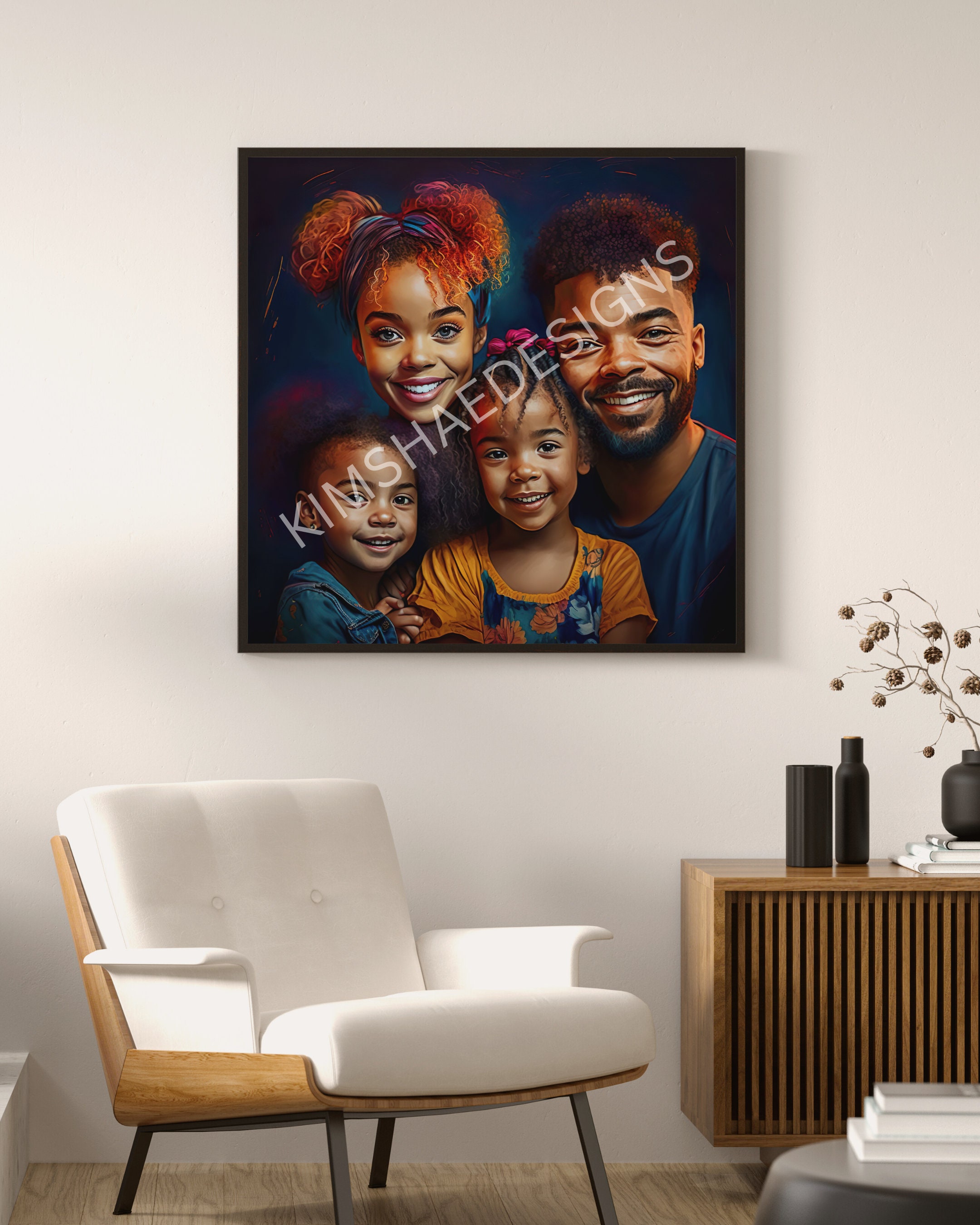 Family Love Ai Generated Wall Art High Resolution Creative Digital ...