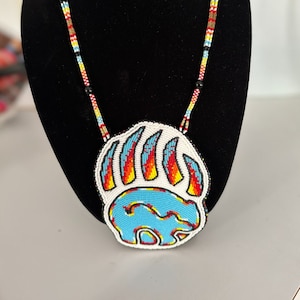 Bear Claw Beaded Native Style Medallion - Etsy