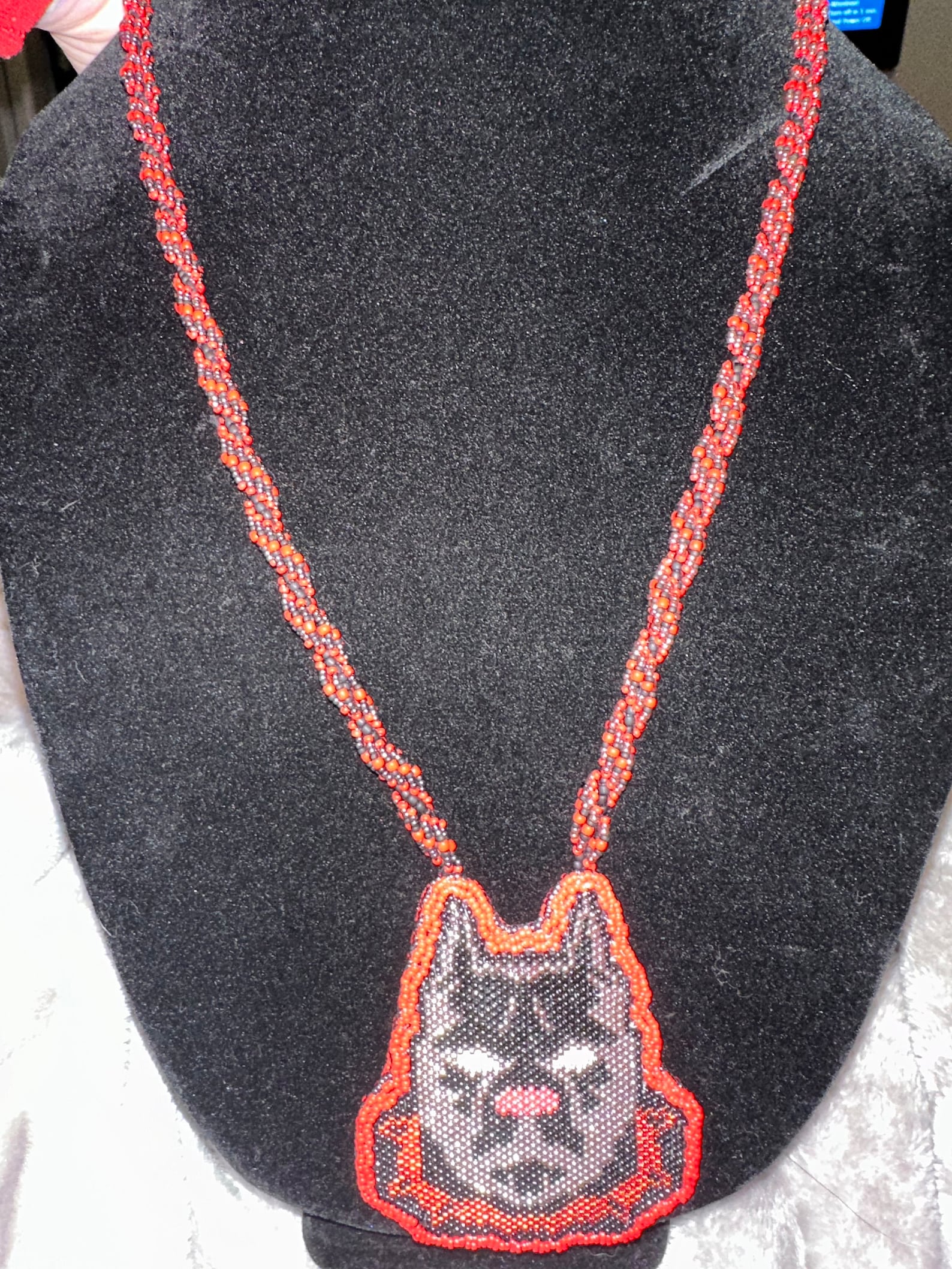 Beaded Bulldog Medallion Necklace - Etsy