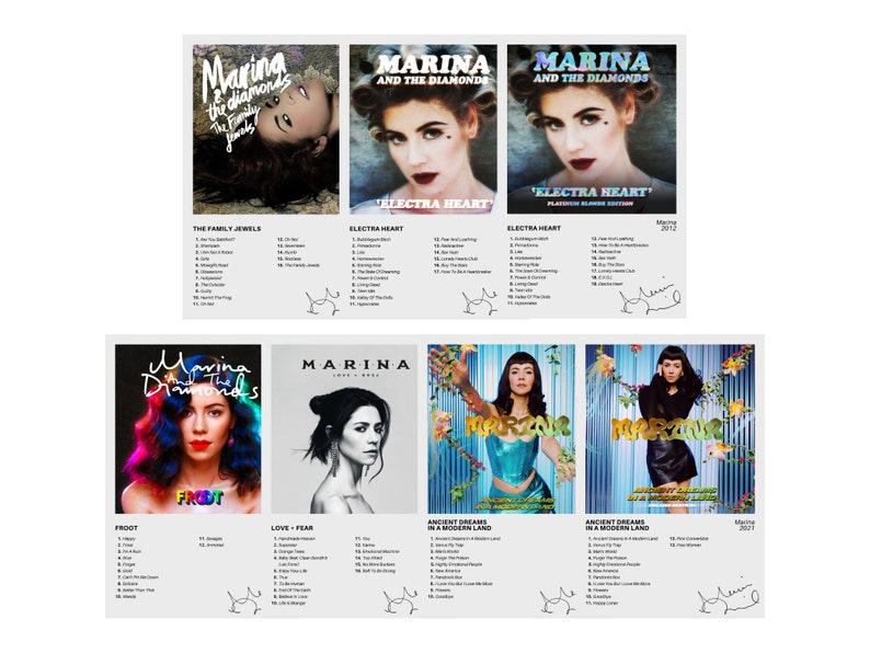 Marina & the Diamonds Set of 7 Digital Download Prints the Full ...