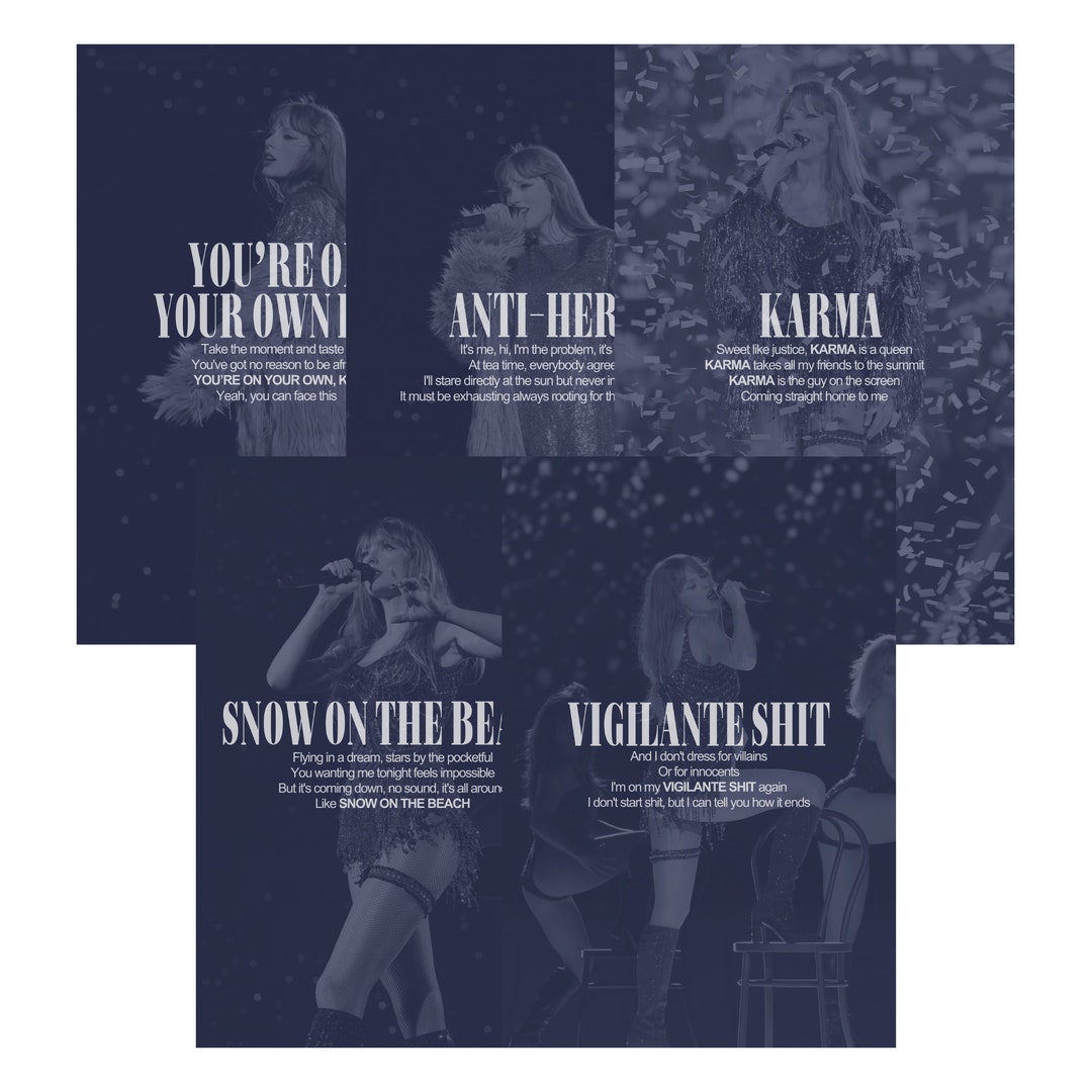 Taylor Swift Eras Tour Midnights Digital Prints Set of 23 - Etsy