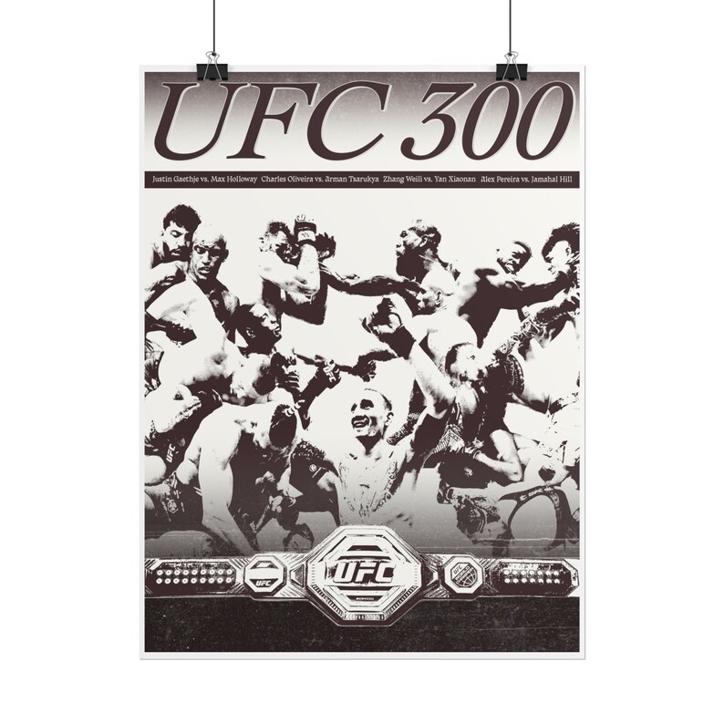 UFC 300, Poster, MAA Poster, Dorm Room Poster, Home Decor - Etsy
