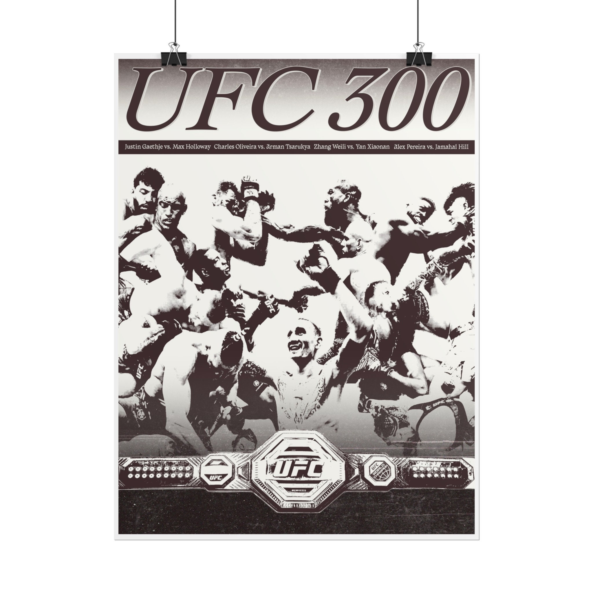 UFC 300, Poster, MAA Poster, Dorm Room Poster, Home Decor - Etsy