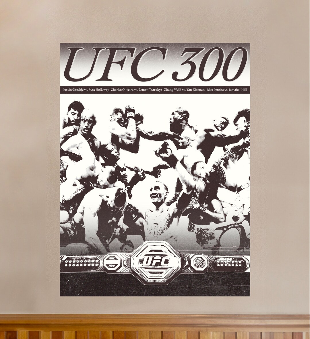 UFC 300, Poster, MAA Poster, Dorm Room Poster, Home Decor - Etsy