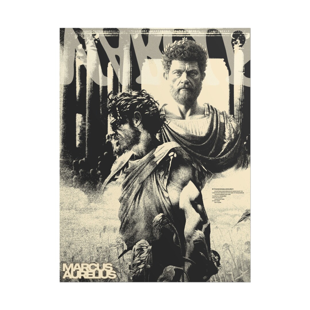 Marcus Aurelius, Poster, Stoic Poster, Roman Poster, Dorm Room Poster ...