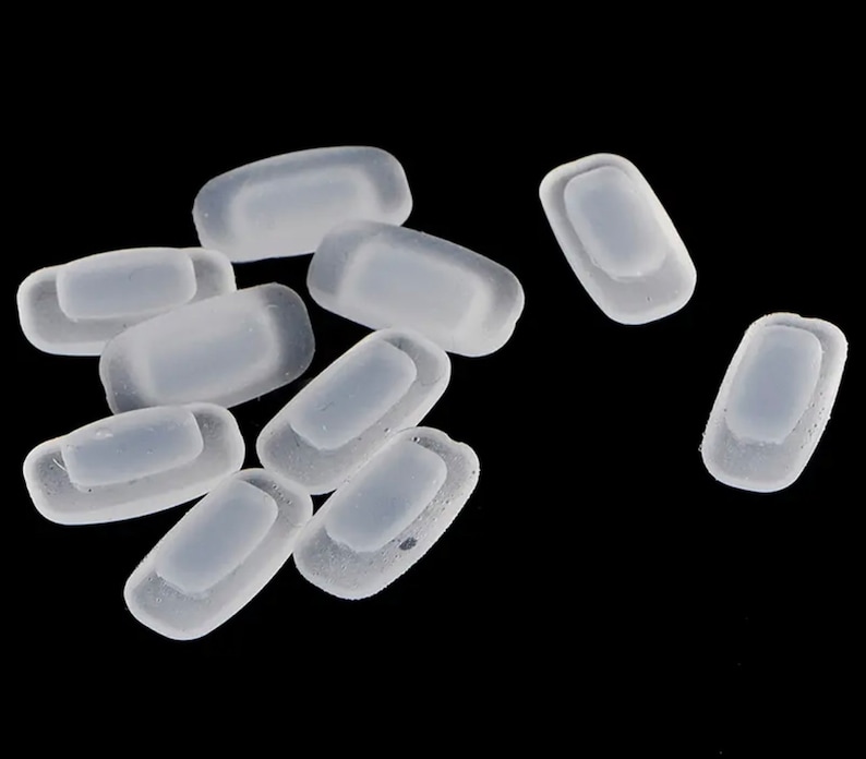 10 Pcs 12mm X 6mm Push in Silicone Rectangular Shape Nose Pads - Etsy