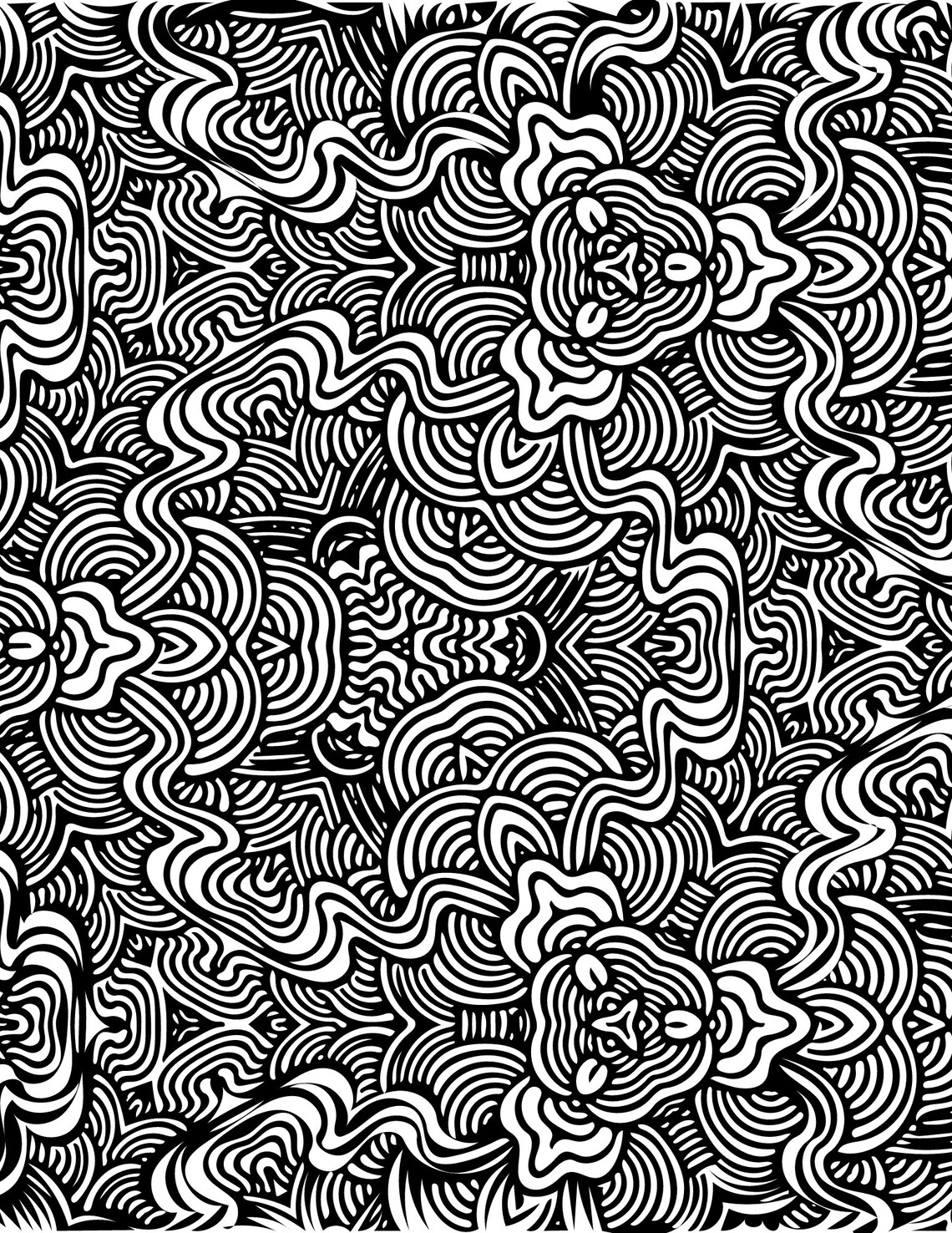 Adult Coloring Page Digital Printable Detailed Drawing for Teens ...