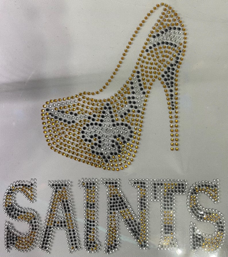 Saints High Heel Rhinestone Transfers - Etsy