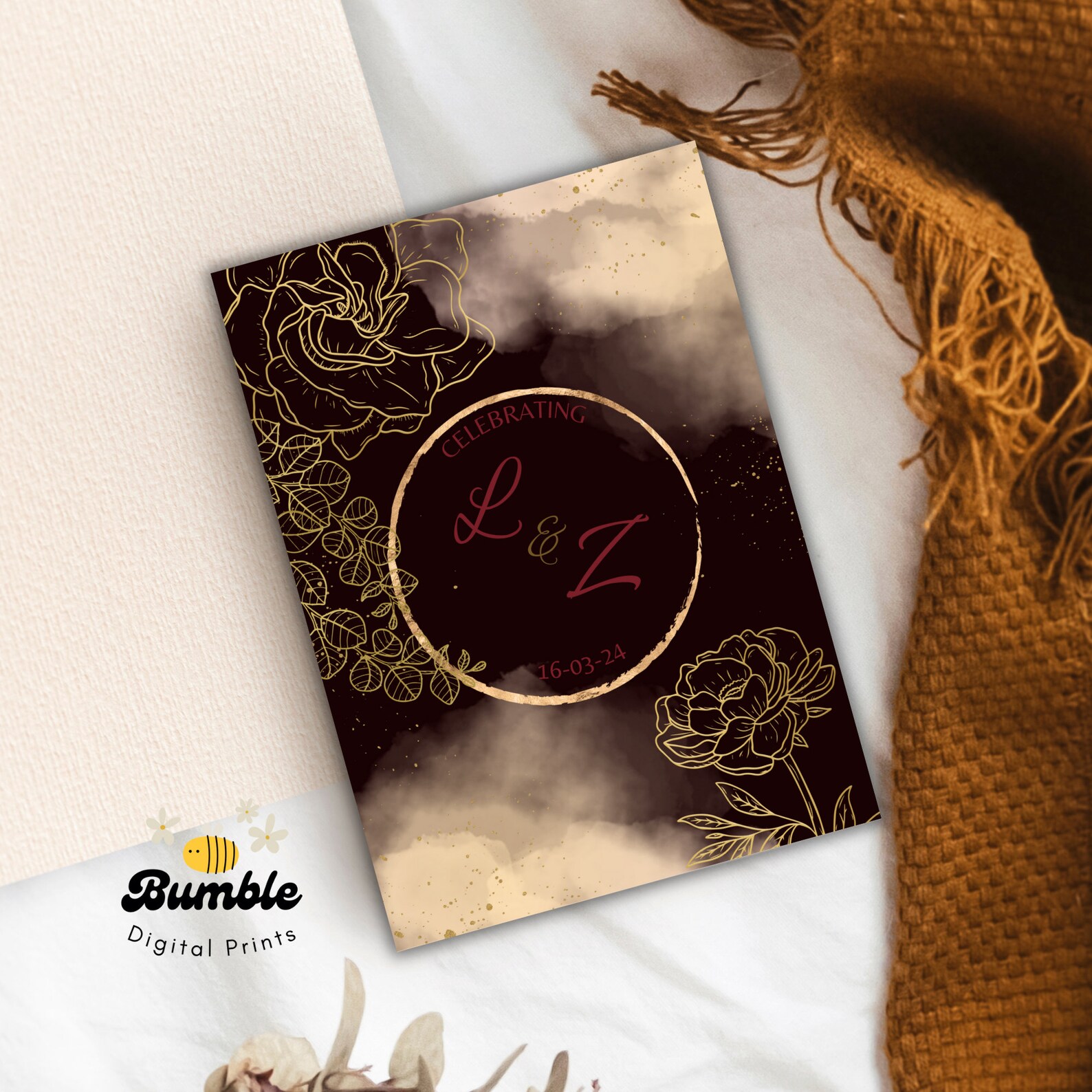 Editable Muslim Wedding Invitation, Muslim Invitation, Islamic Wedding ...