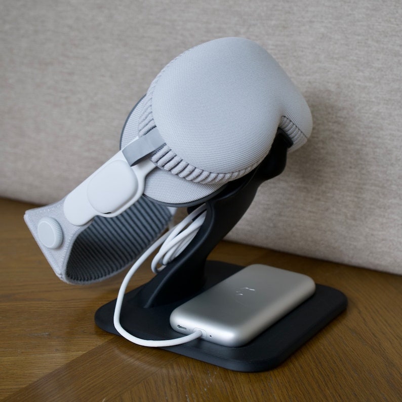 Apple Vision Pro Stand With Battery Holder and Integrated Cord ...