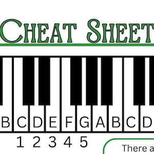 Piano Cheat Sheet - Etsy